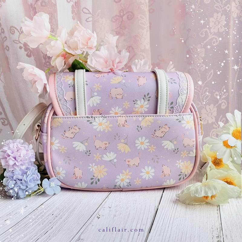 Daisy Kitty Crossbody Bag (Lilac) – Califlair